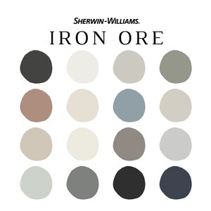 Iron Ore Color Palette Sherwin Williams Iron Ore - Etsy