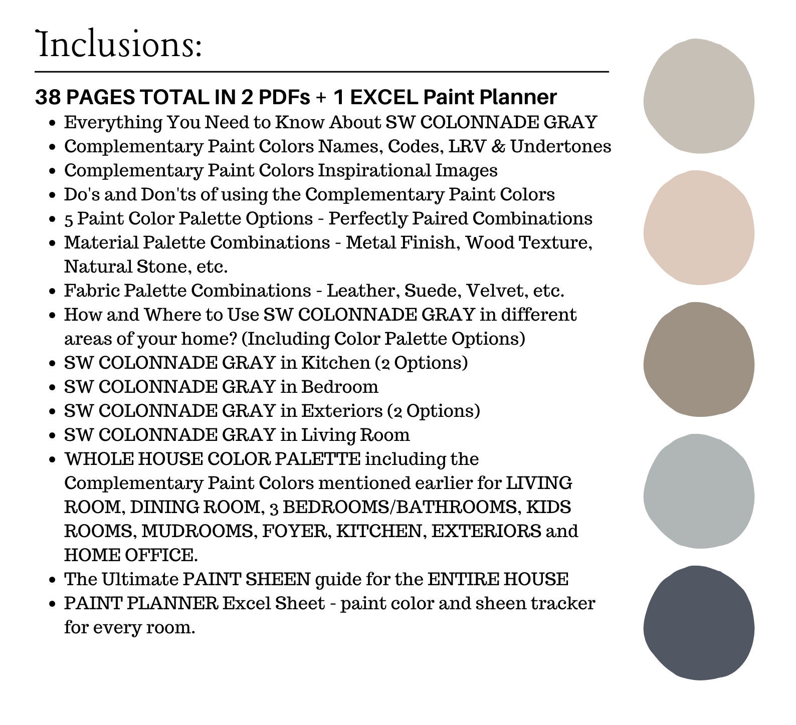 Sherwin Williams COLONNADE GRAY Color Palette, 2023 Top Color, Sherwin ...