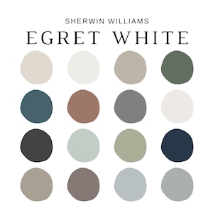 Sherwin Williams EGRET WHITE Color Palette, Egret White Coordinating ...