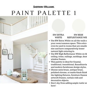 EXTRA WHITE Color Palette Sherwin Williams Best White Wall - Etsy