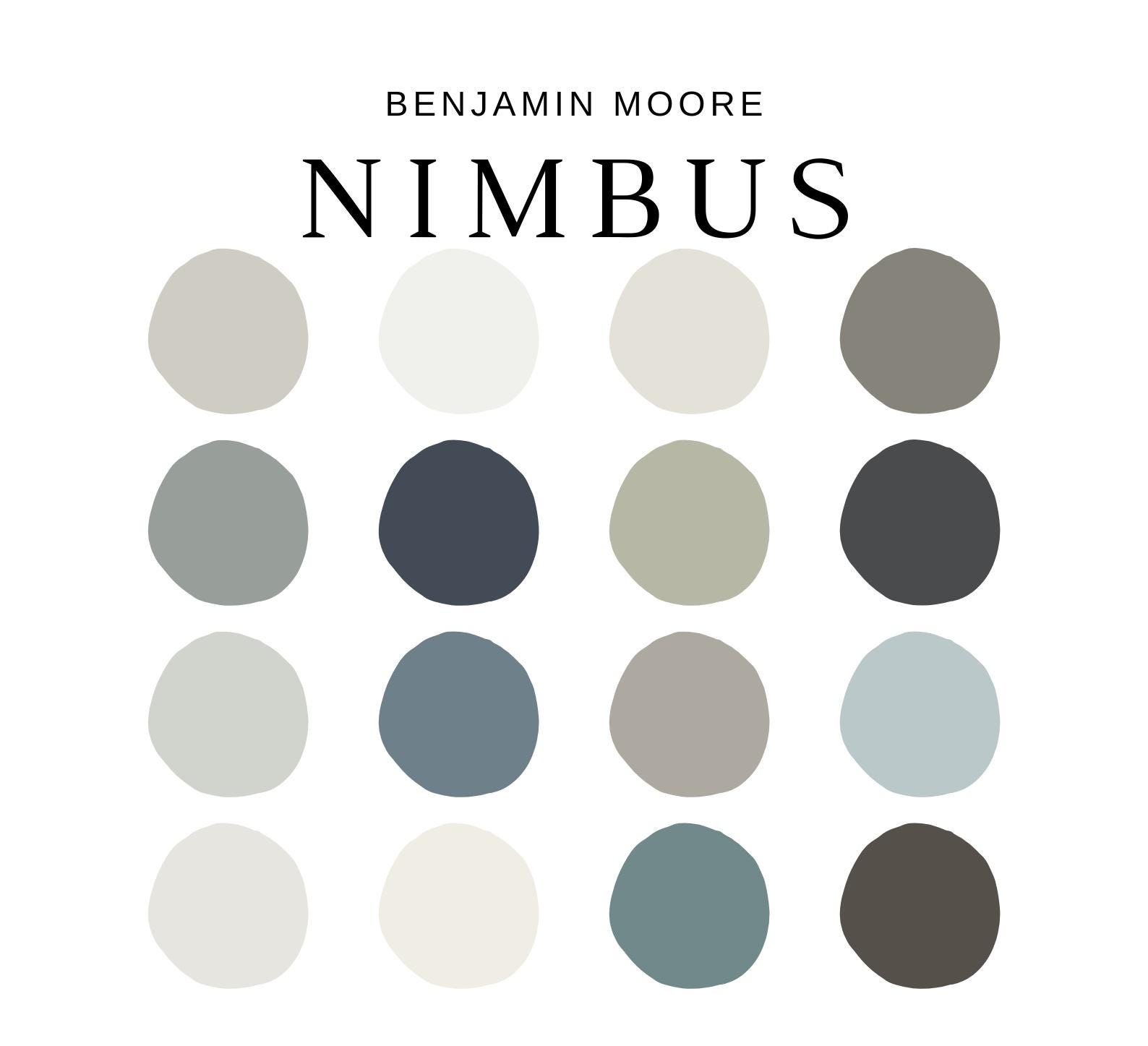 Benjamin Moore NIMBUS Color Palette, BM NIMBUS Coordinating Paint Color ...