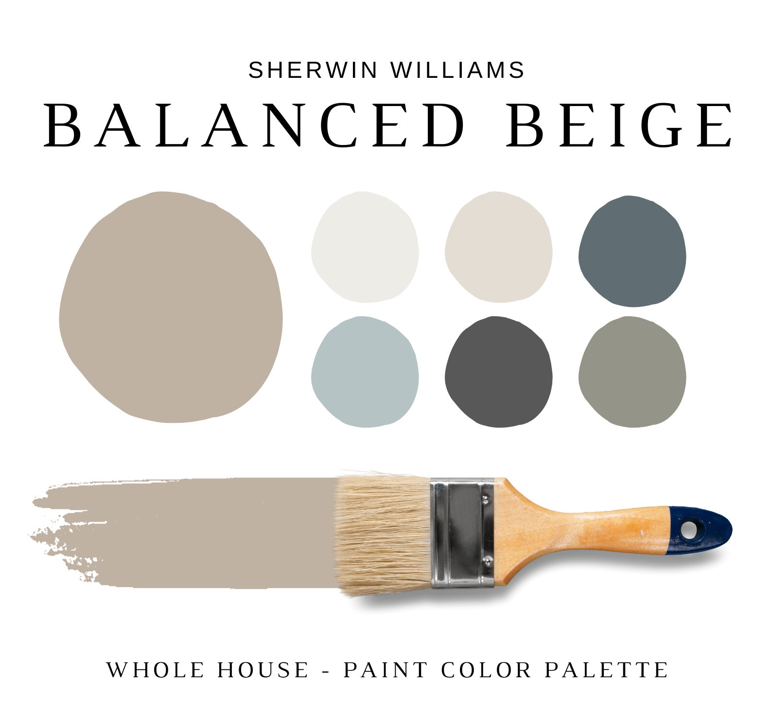 BALANCED BEIGE Sherwin Williams Paint Palette Warm Neutral Balanced Beige Color Palette for WHOLE House Sherwin Williams Beige Alabaster Etsy Canada