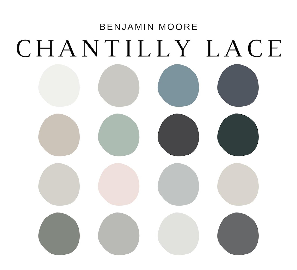 Benjamin Moore CHANTILLY LACE Color Palette, Modern Color Scheme ...