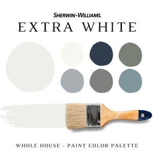 EXTRA WHITE Color Palette Sherwin Williams Best White Wall - Etsy