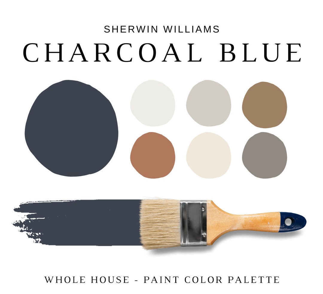 Sherwin Williams CHARCOAL BLUE Paint Palette, Blue Color Palette ...