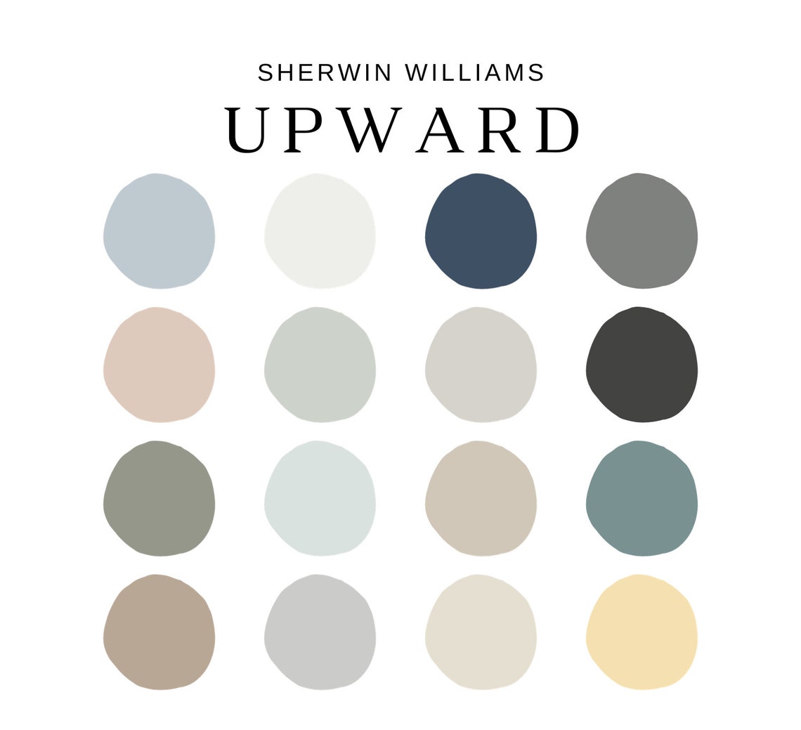 Sherwin Williams UPWARD Paint Color Palette, Color of the Year 2024 ...