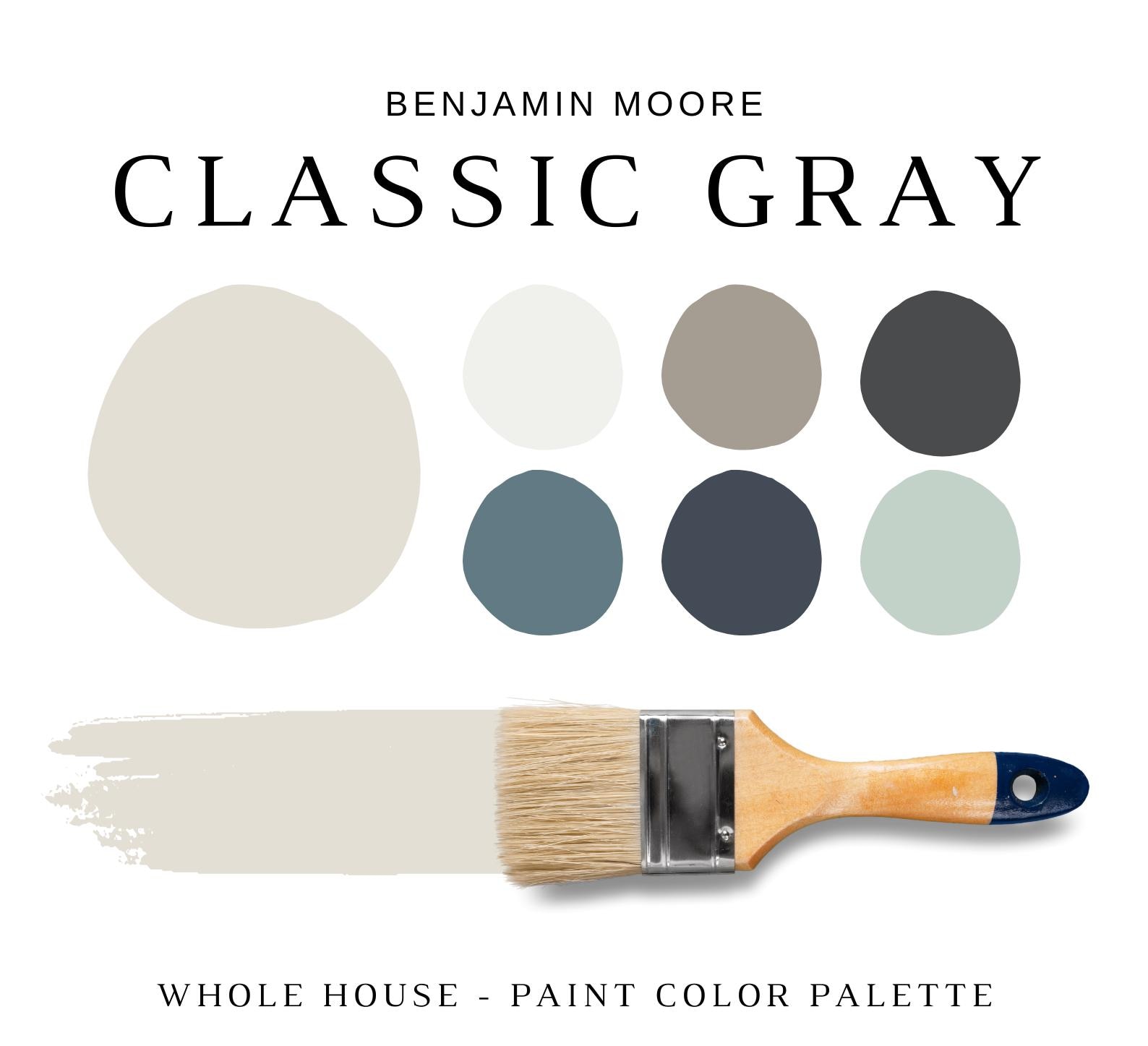 Benjamin Moore CLASSIC GRAY Color Palette, Modern Color Scheme, Classic ...