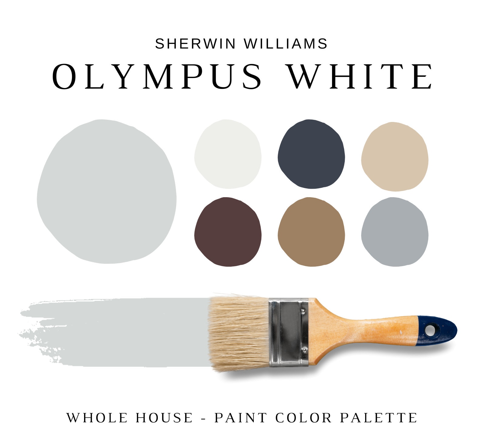 Sherwin Williams OLYMPUS WHITE Paint Palette, Sherwin Williams White ...