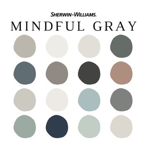 Sherwin Williams MINDFUL GRAY Coordinating Colors for the - Etsy