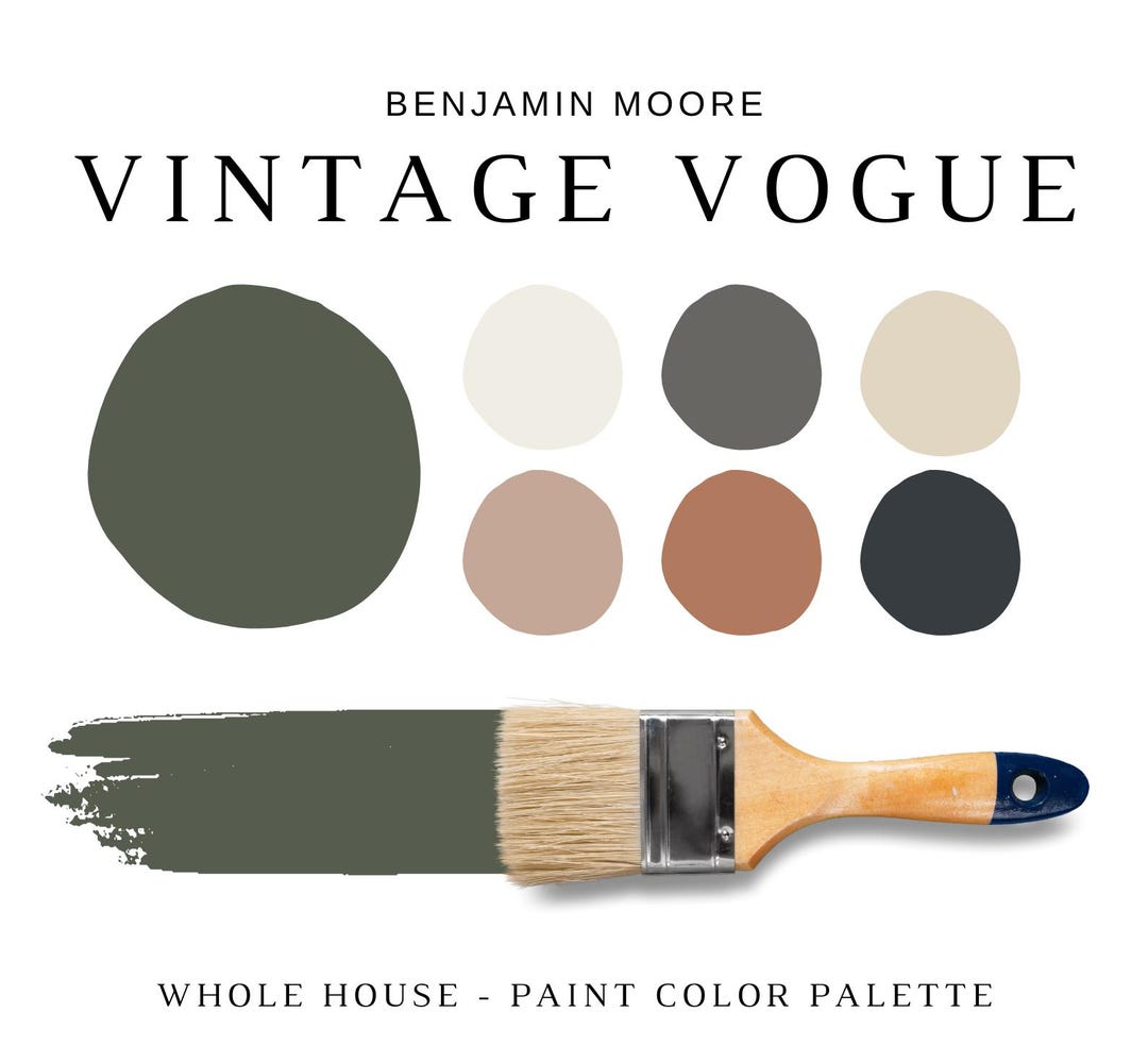 Benjamin Moore VINTAGE VOGUE Color Palette, Benjamin Moore Dark Green ...