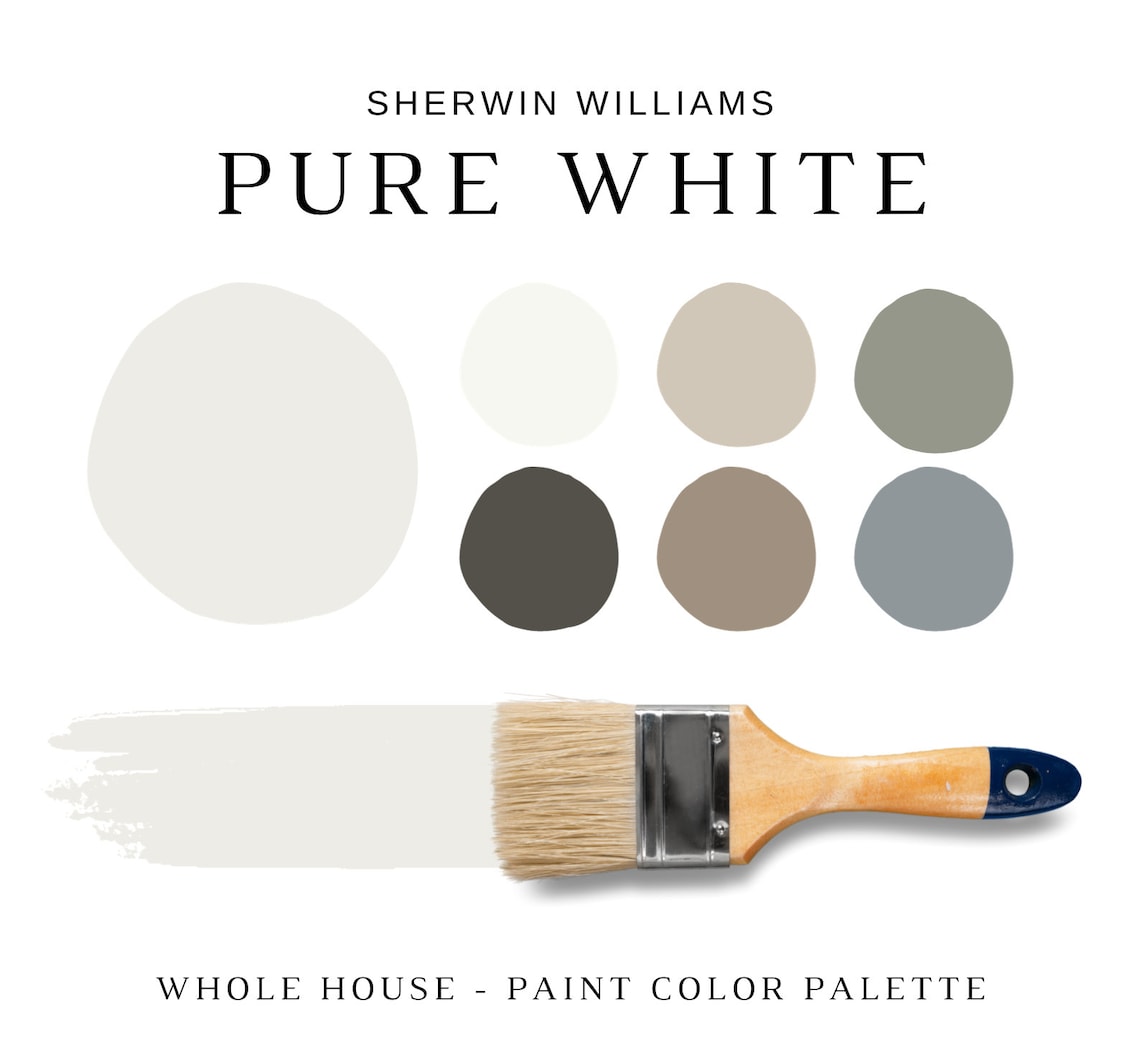 Sherwin Williams PURE WHITE Paint, Color Palette Country Home ...