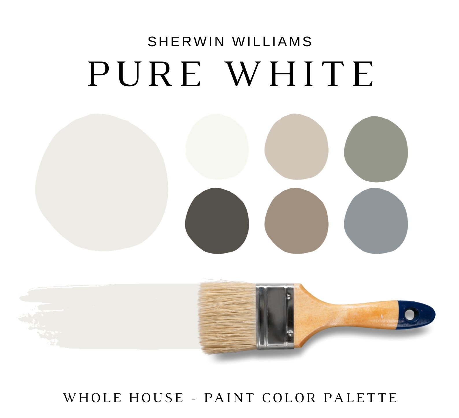 Sherwin Williams PURE WHITE Paint, Color Palette Country Home ...