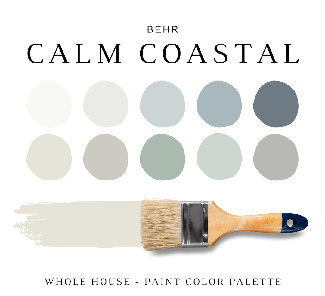 Behr CALM COASTAL Color Palette, Behr Coastal Farmhouse, BEACH House ...