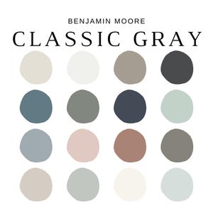 Benjamin Moore CLASSIC GRAY Color Palette, Modern Color Scheme, Classic ...