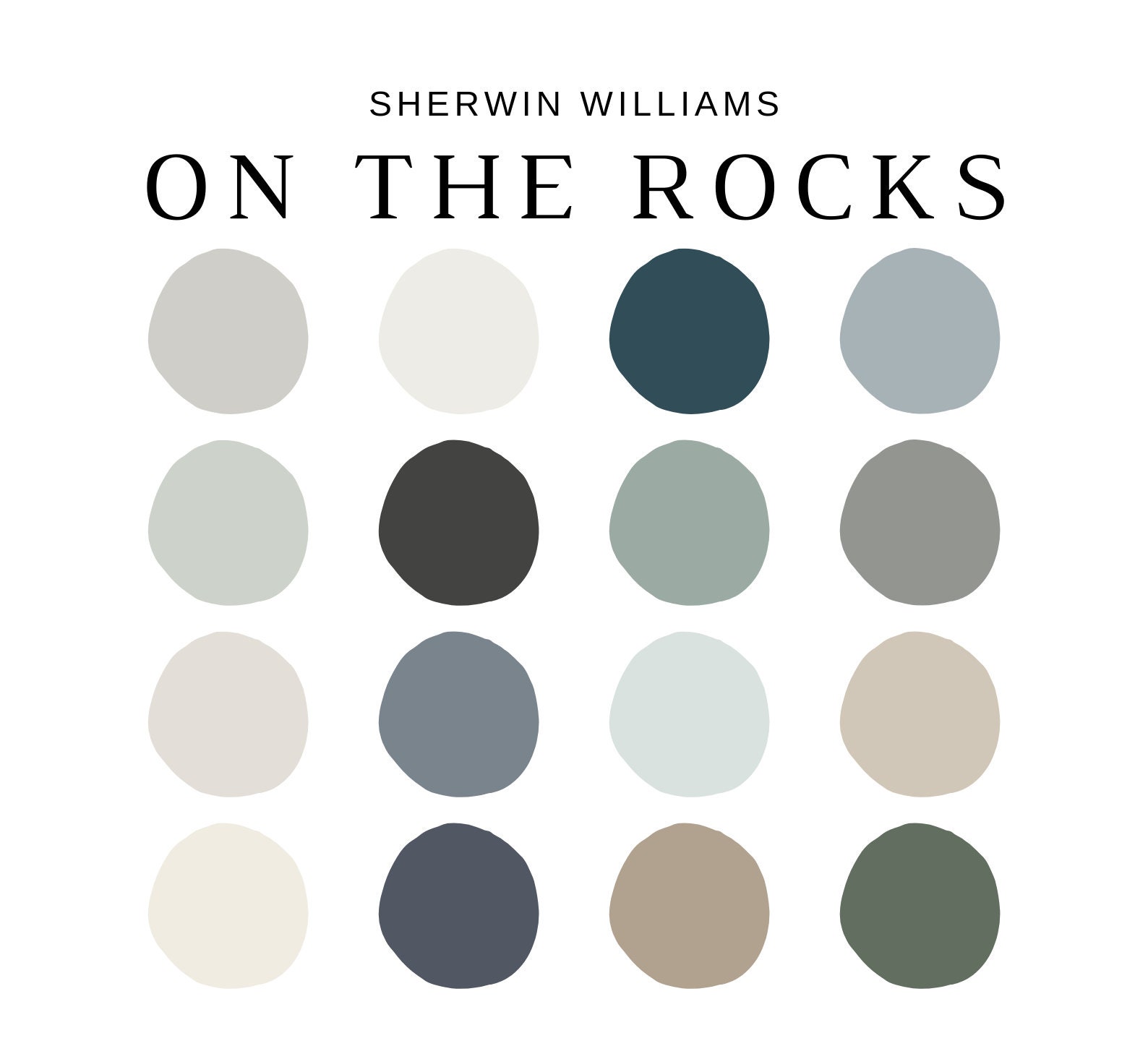 Sherwin Williams ON THE ROCKS Paint, Gray Color Palette, Sherwin ...