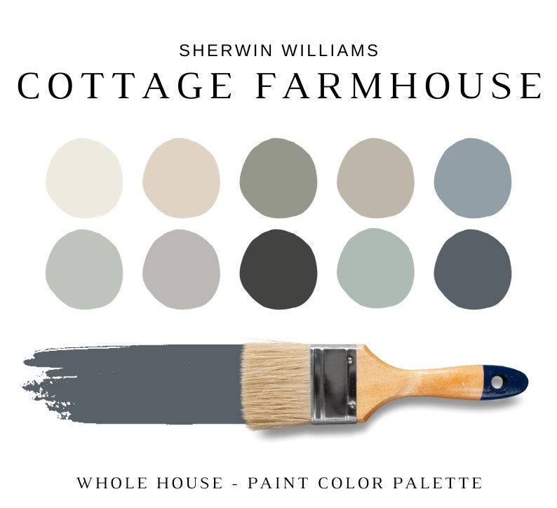 COTTAGE FARMHOUSE Color Palette, Sherwin Williams Farmhouse Cottage ...