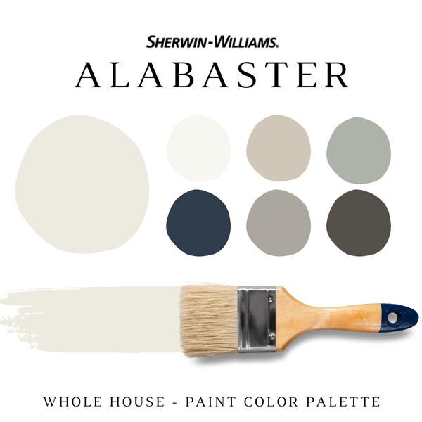 Sherwin Williams Alabaster White Coordinating Colors - Etsy