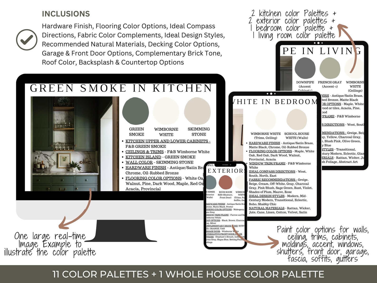Farrow and Ball POINTING Color Palettes, Modern Color Scheme, Pointing ...