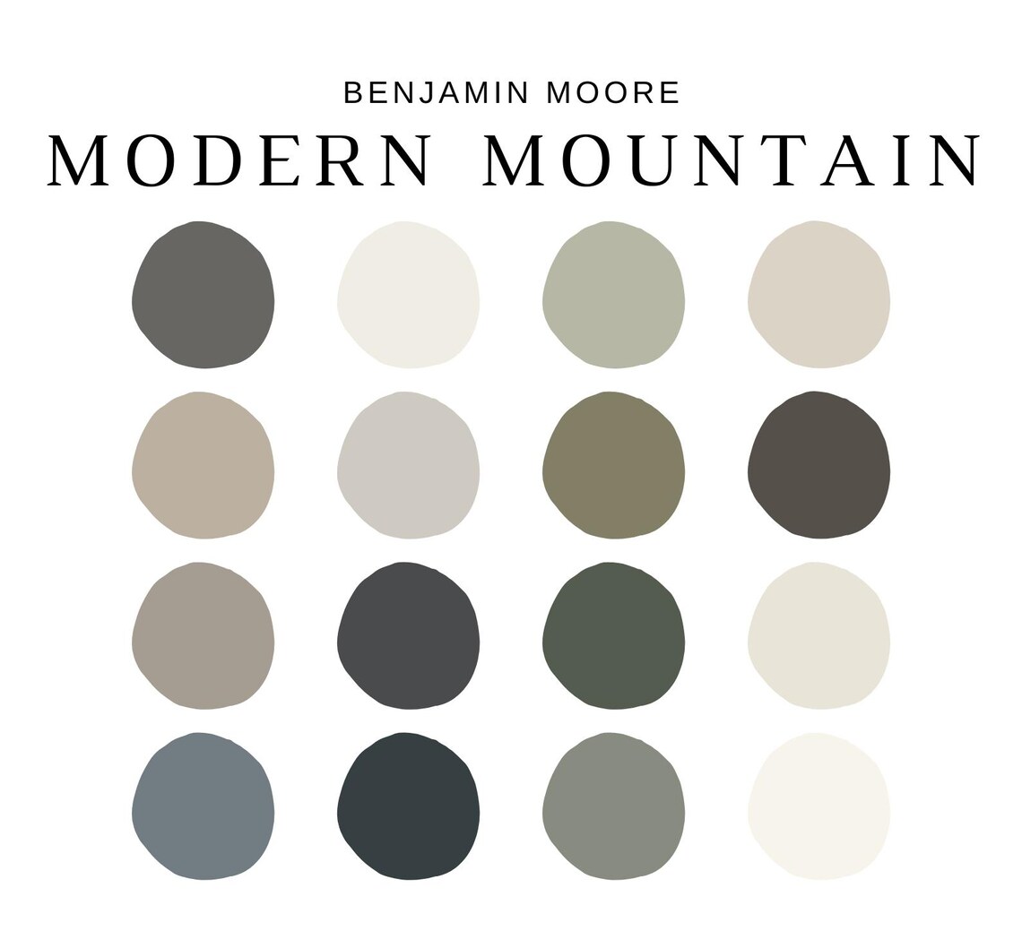 MODERN MOUNTAIN Benjamin Moore Color Palettes, MOUNTAIN House Neutral ...