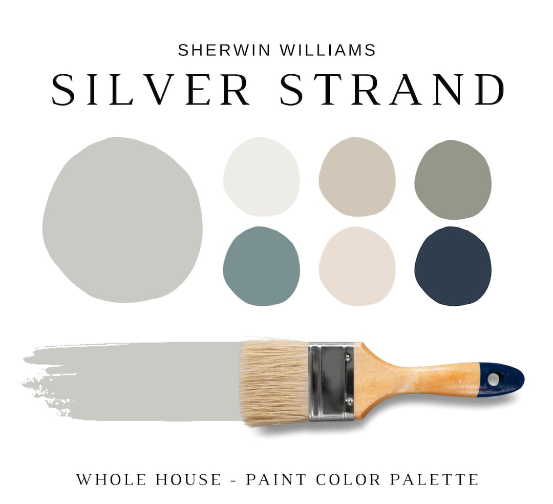 Sherwin Williams SILVER STRAND Paint Palette, Silver Strand House Paint ...