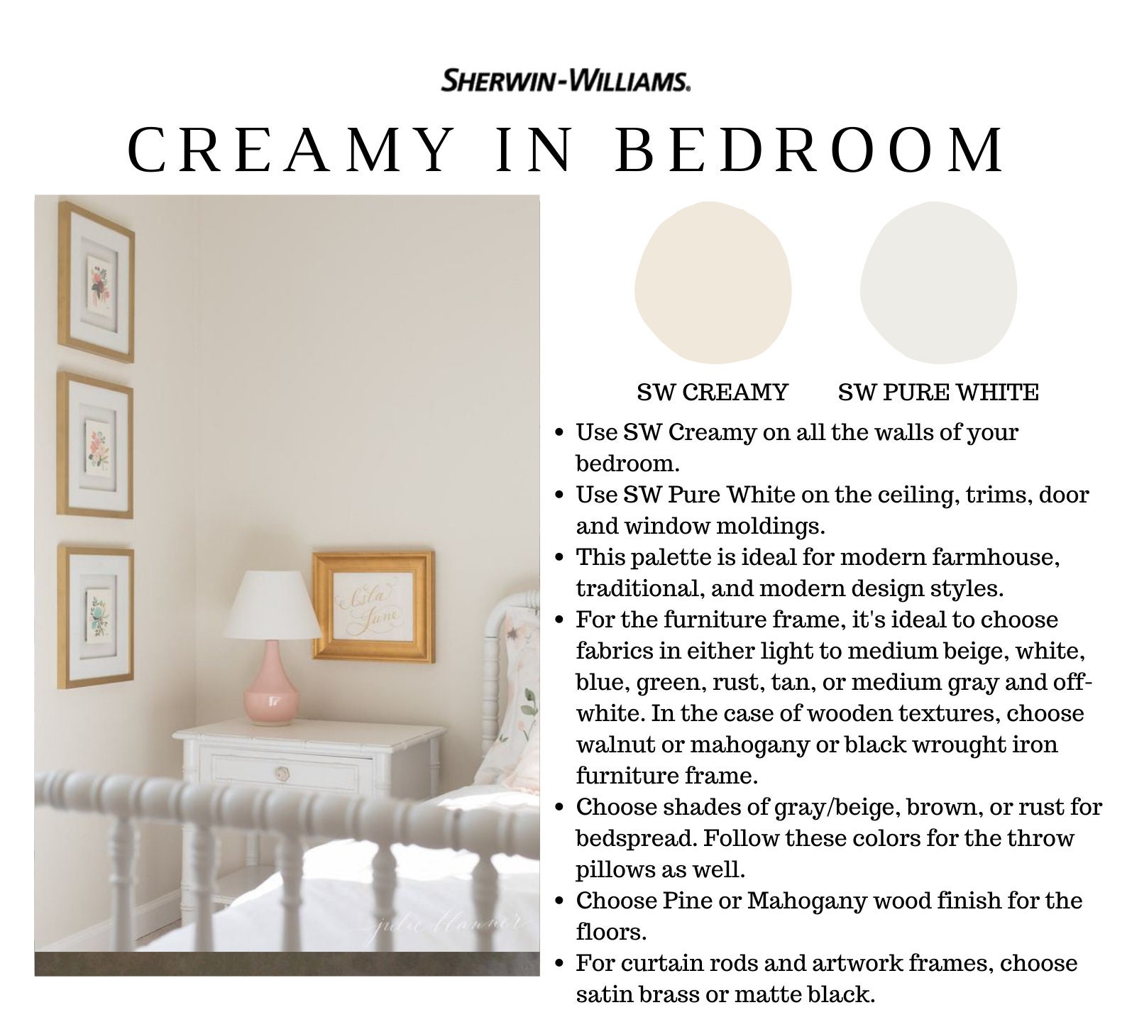 CREAMY Sherwin Williams Color Palette Creamy Cabinets - Etsy