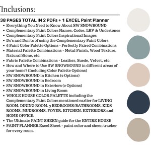 Sherwin Williams SNOWBOUND Paint Palette, Country Home Color Palette ...