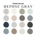 Sherwin Williams REPOSE GRAY Color Palette Repose Gray - Etsy