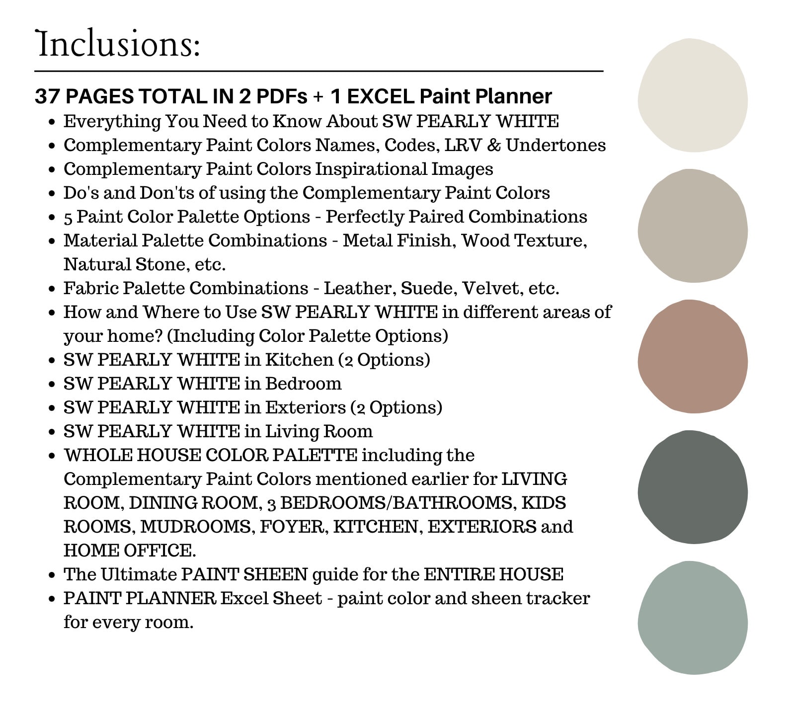 PEARLY WHITE Sherwin Williams Color Palette, Pearly White Paint, Modern ...