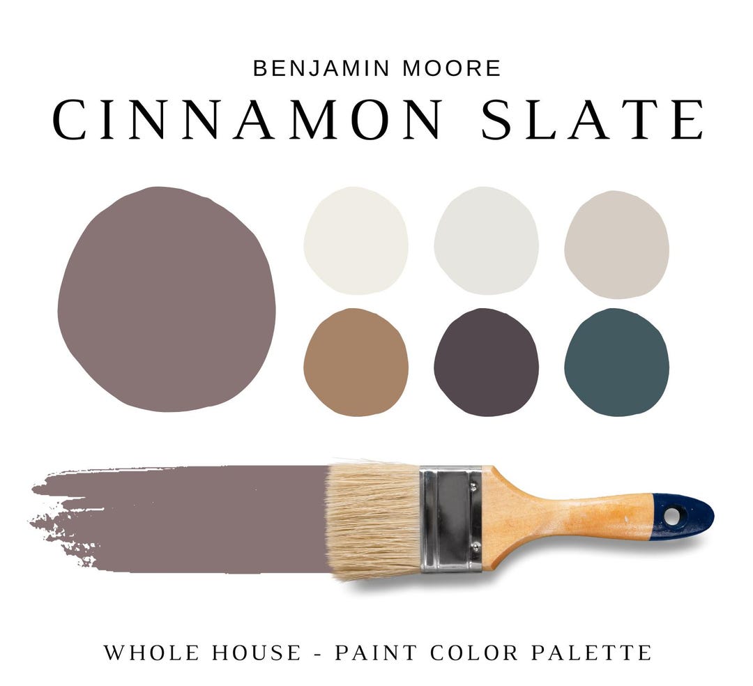 Benjamin Moore CINNAMON SLATE Color Palette, 2025 Paint Color, Cinnamon ...