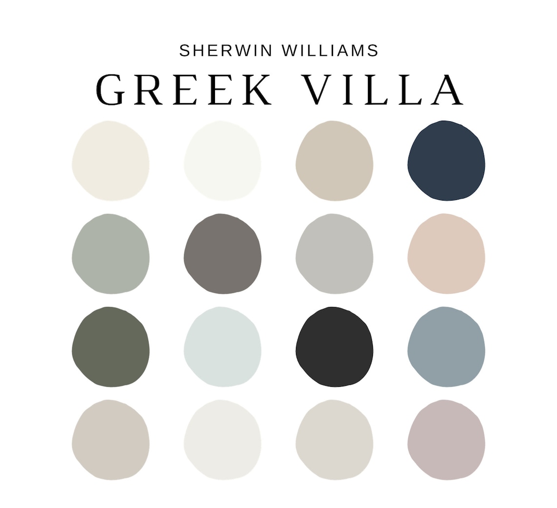 Sherwin Williams GREEK VILLA Paint Palette Cabin Paint - Etsy
