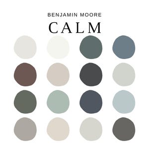 Benjamin Moore CALM Color Palettes, Calm Paint Palette, BM Calm ...