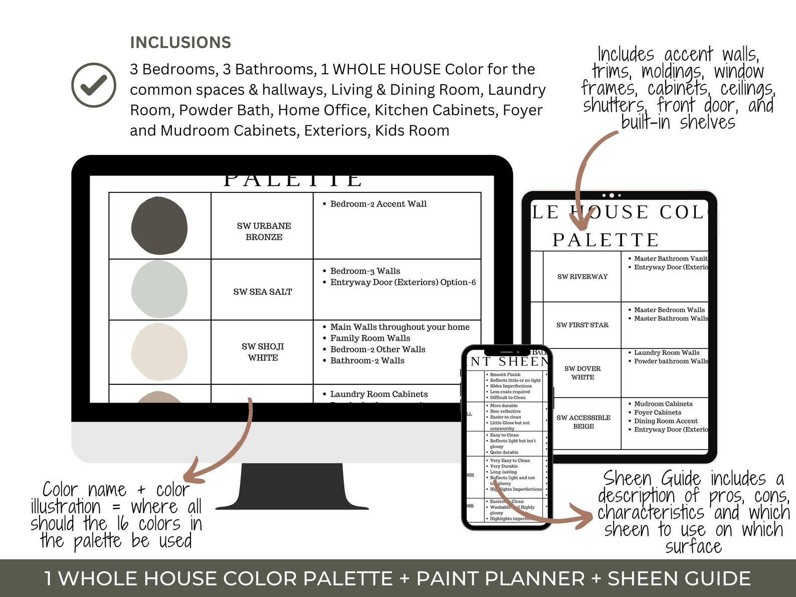 Sherwin Williams GREEK VILLA Paint Palette, Warm White Paint Colors ...