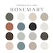 Sherwin Williams ROSEMARY Paint Palette, Green Color Scheme, Whole ...