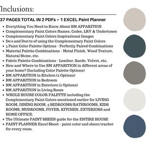 Benjamin Moore APPARITION Color Palettes, BM Apparition Coordinating ...