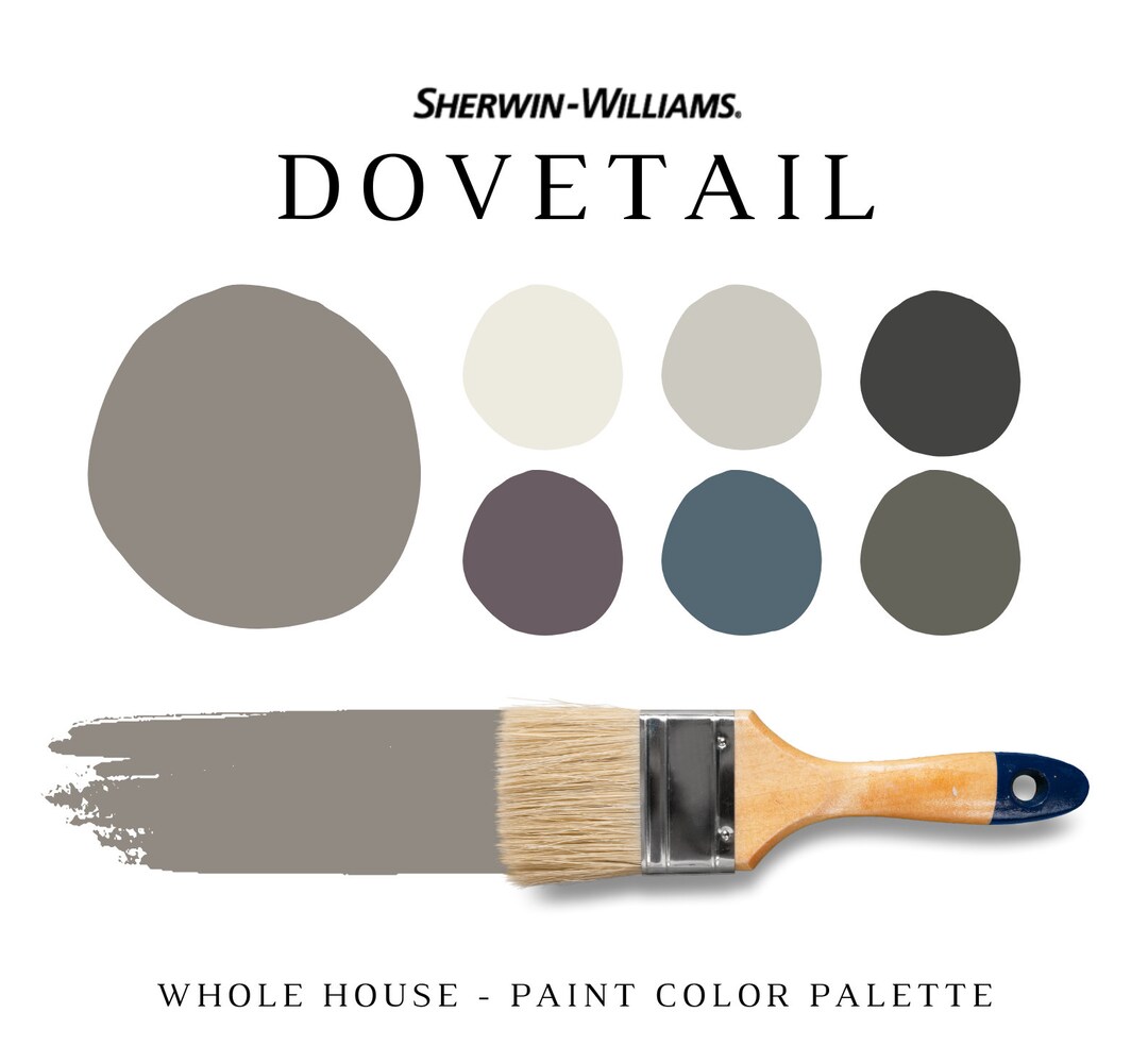 Sherwin Williams DOVETAIL Color Palette SW Dovetail Exterior - Etsy