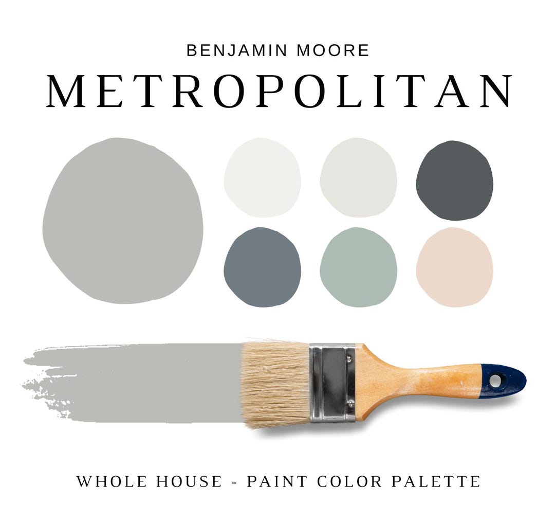 Benjamin Moore METROPOLITAN Color Palette, Gray Paint Colors, Cool ...