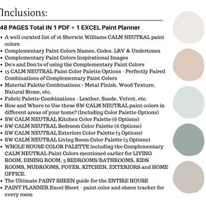 CALM NEUTRALS Sherwin Williams Color Palette, Calm Coastal House Paint ...