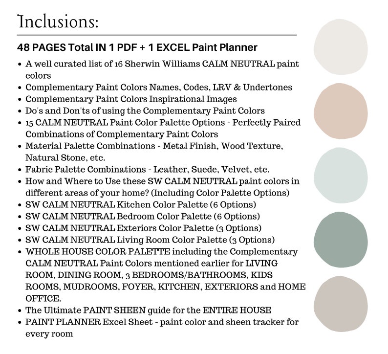 CALM NEUTRALS Sherwin Williams Color Palette, Calm Coastal House Paint ...