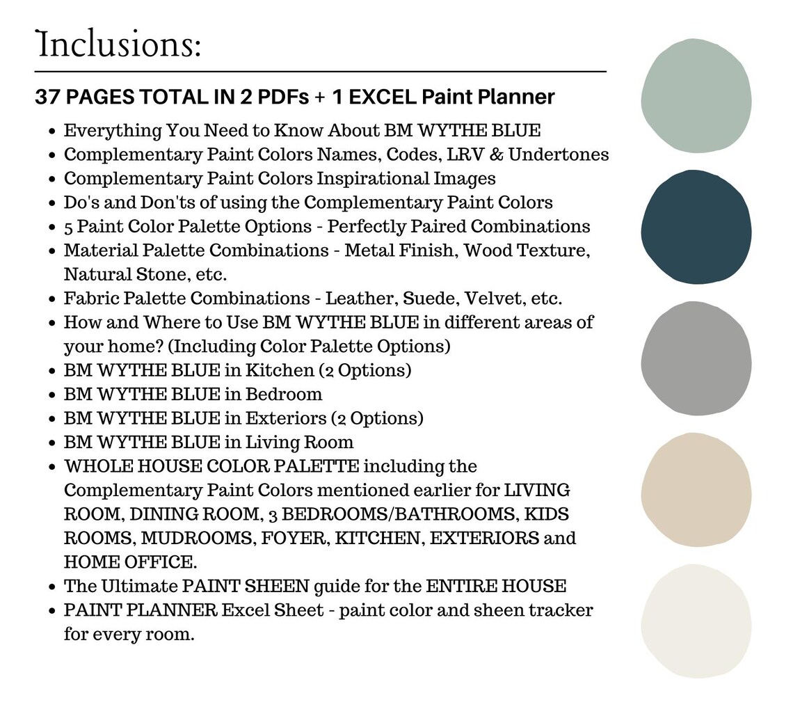 Benjamin Moore WYTHE BLUE Color Palettes, Coastal Color Scheme, Wythe ...