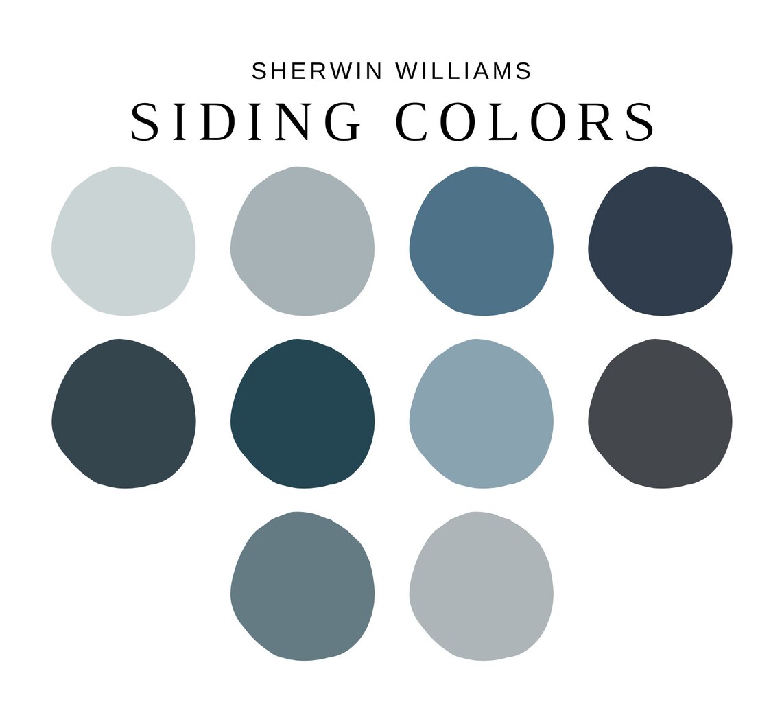 BLUE EXTERIOR Sherwin Williams Color Palette, Blue Exterior House Color ...