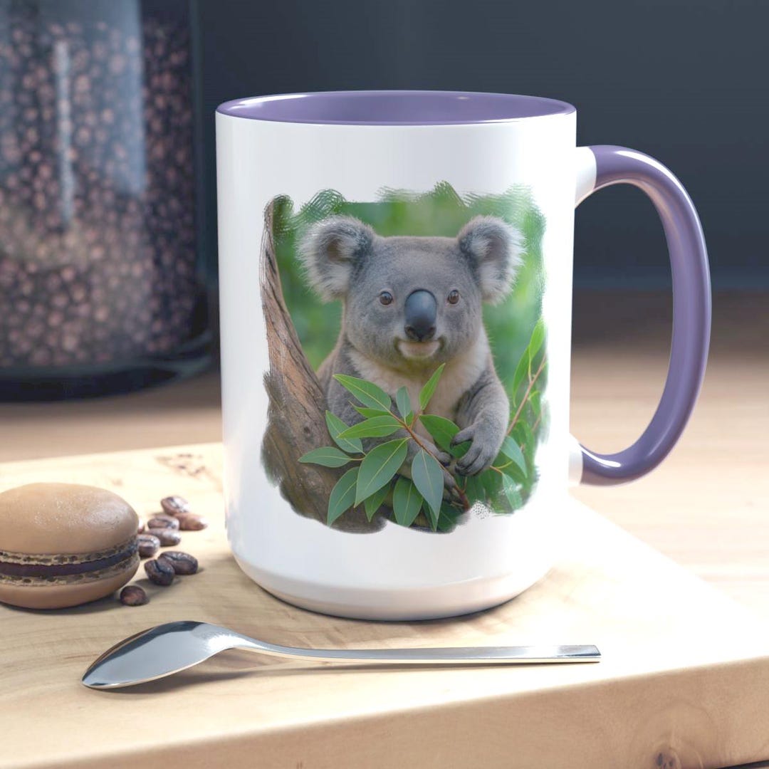 Cute Koala Coffee Mug, Koala Lover Gift, Nature Theme Mug, Save Koalas ...