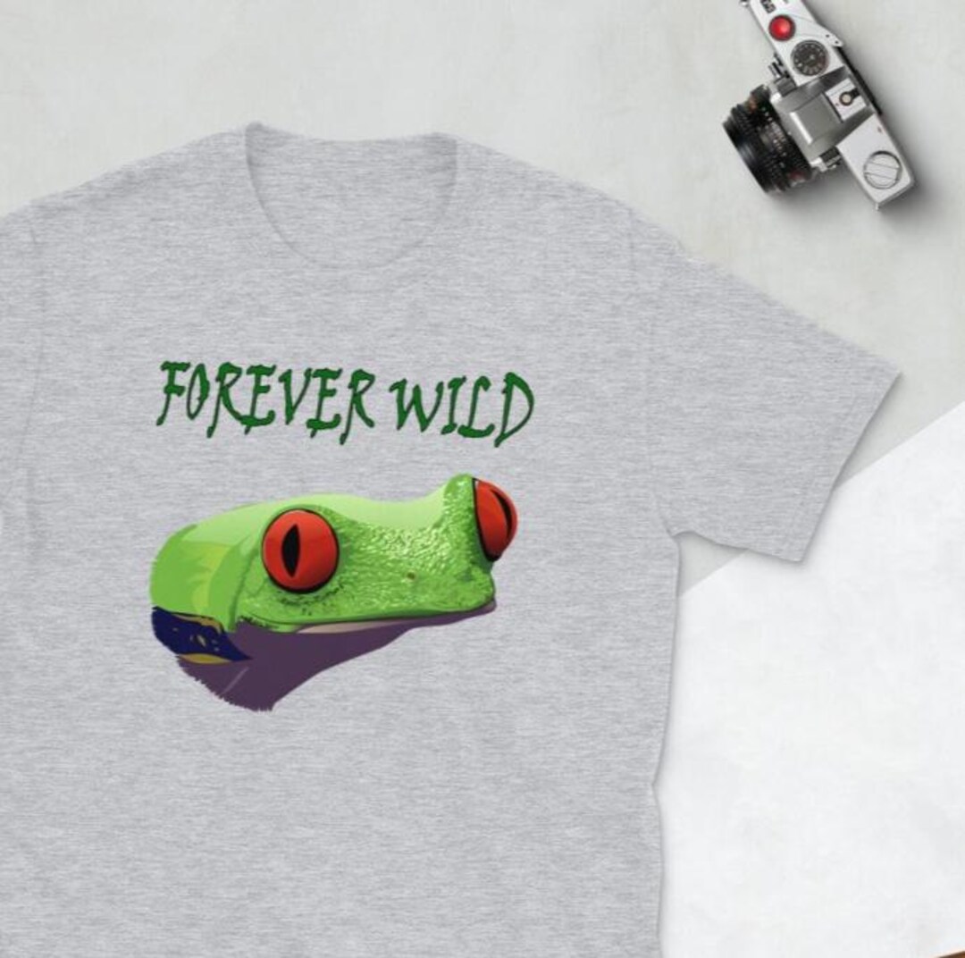 Forever Wild Red-eyed Tree Frog T-shirt, Wildlife Rescue Tee, Green ...