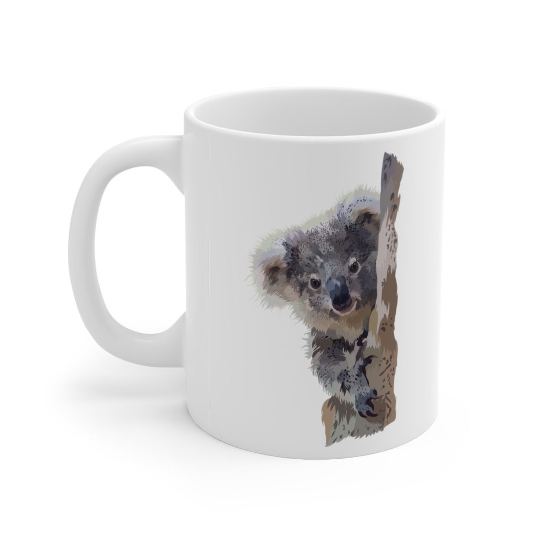 Koala Coffee Mug, Koala Coffee Cup, Ceramic Coffee Cup, Wildlife Coffee ...