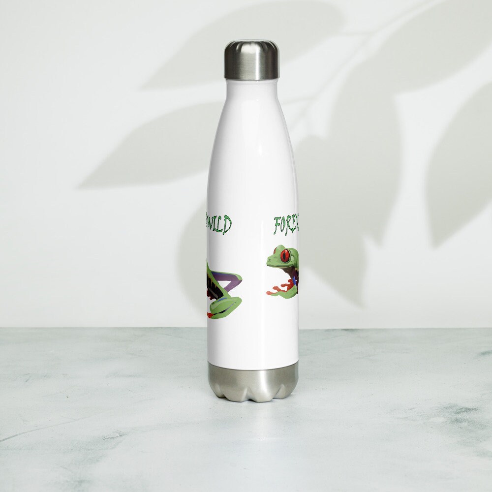 Frog Water Bottle, Frog Lover Gift, Wildlife Water Bottle, Metal Water ...