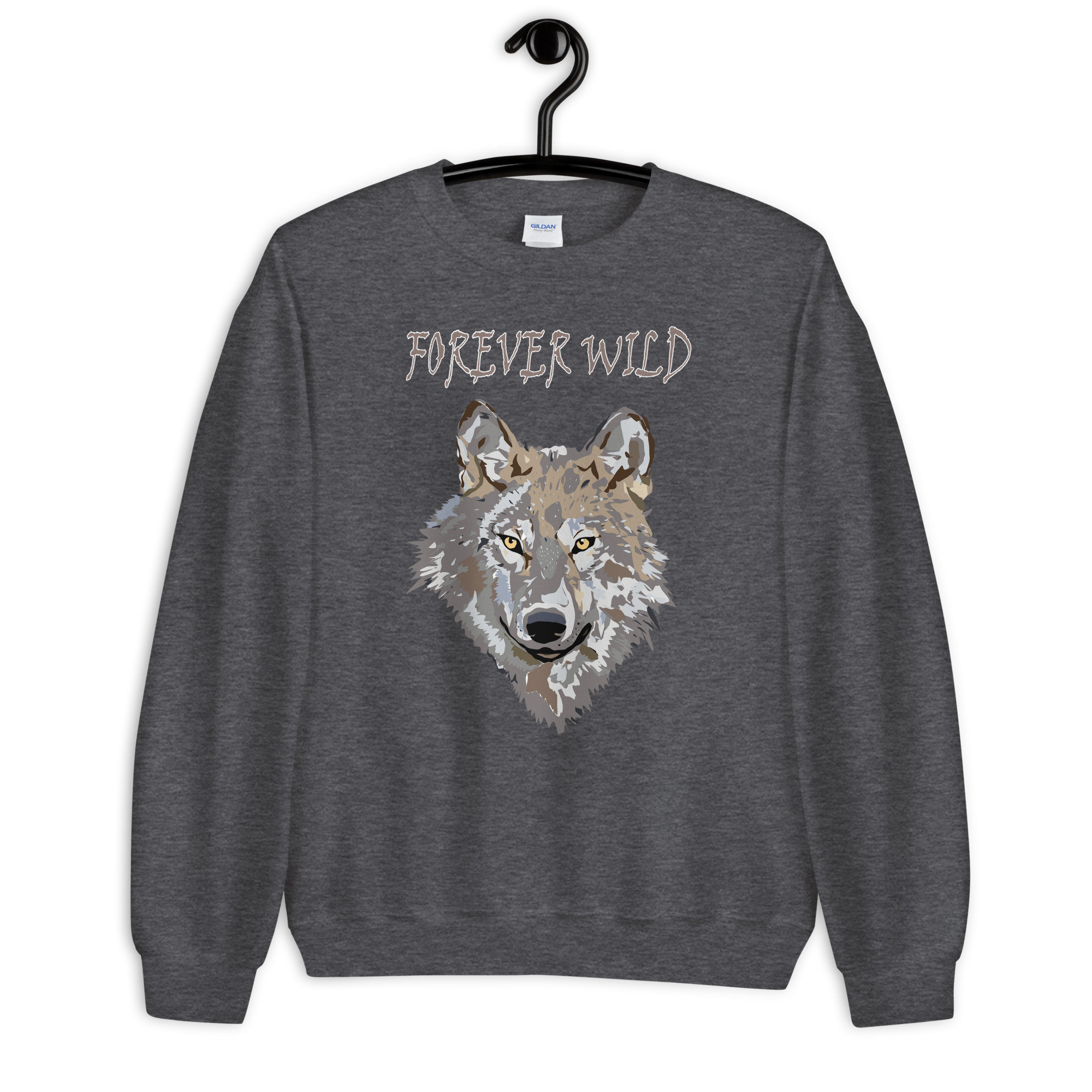 Wolf Sweatshirt, Forever Wild Wolf Sweatshirt, Wolf Lover Gift ...
