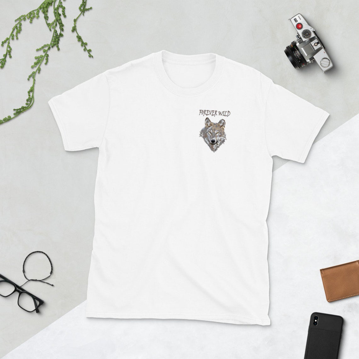 Wolf T-shirt, Forever Wild Wolf T-shirt, Wolf Tshirt, Wolf Tee ...