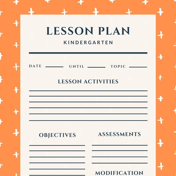 Montessori Lesson Plan Template - Etsy