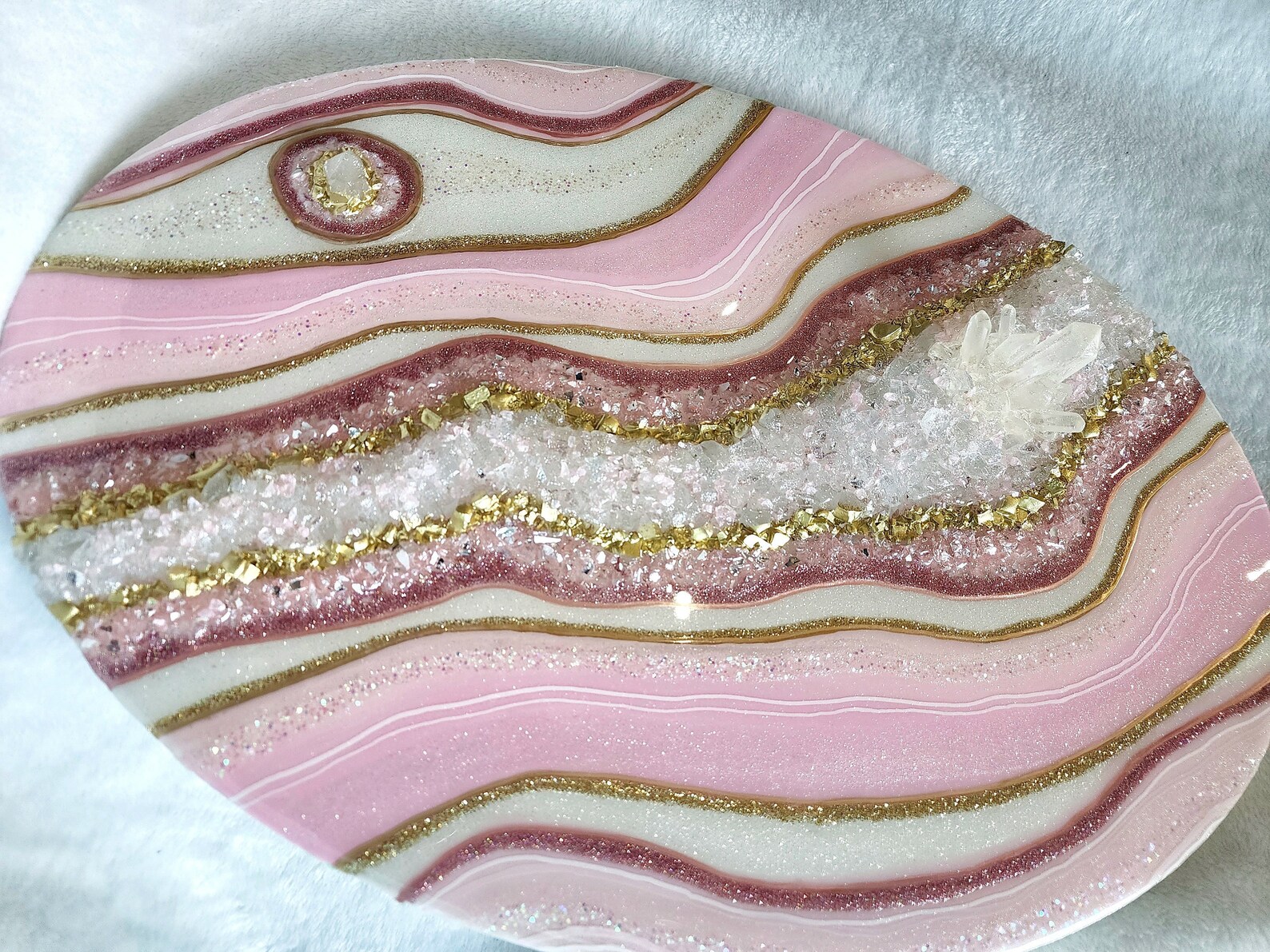 Pink Resin Geode Wall Art / Geode Wall Art / Resin Geode - Etsy