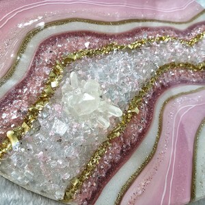 Pink Resin Geode Wall Art / Geode Wall Art / Resin Geode Painting ...