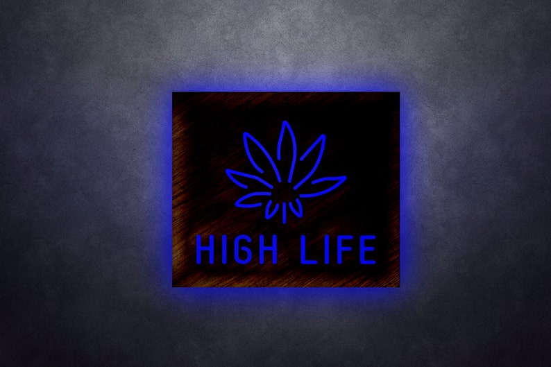 High life led sign High life neon sign Marijuana led sign | Etsy